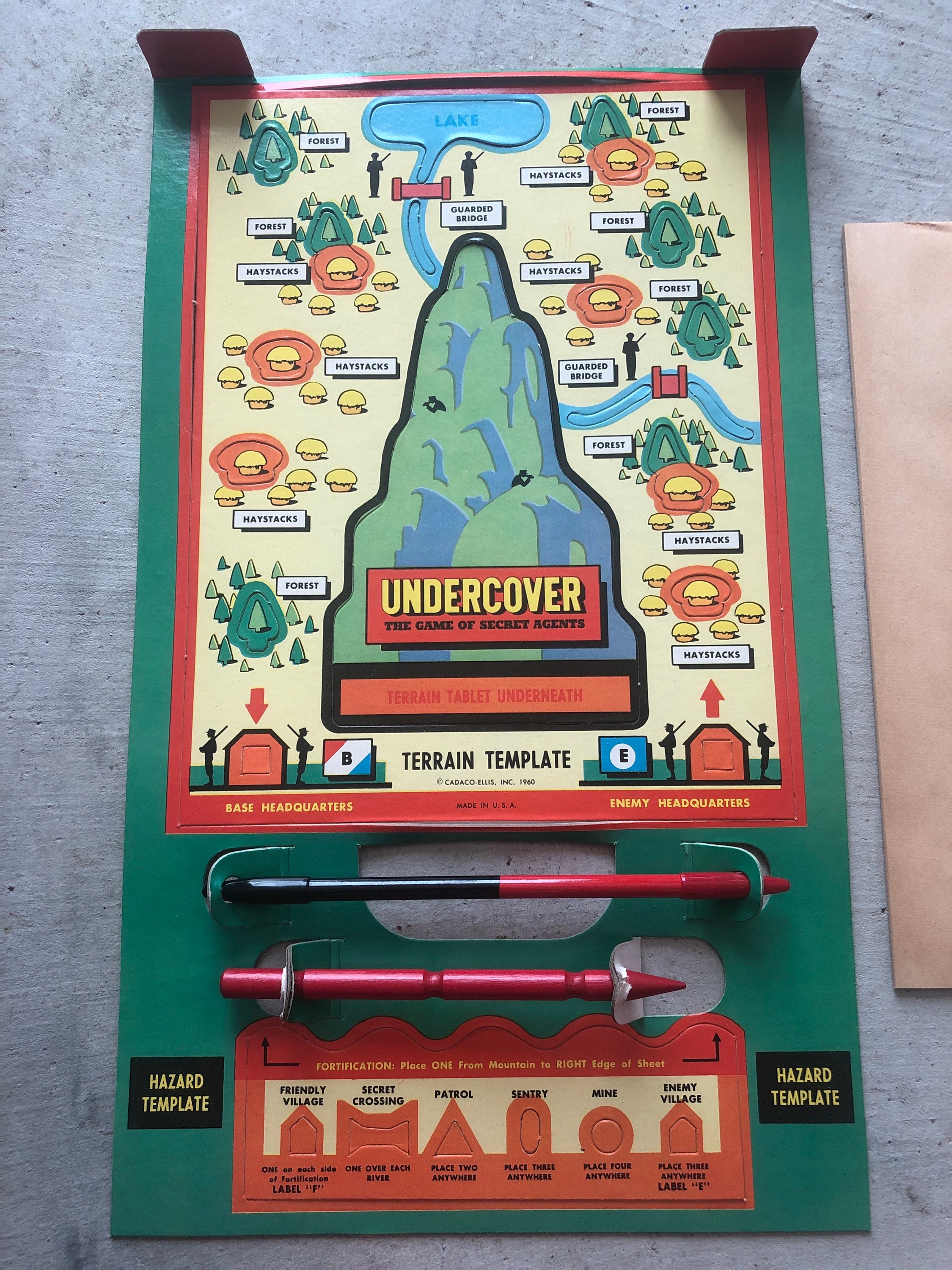 Vintage 1960 Cadaco Ellis Undercover Board Game the Game of | Etsy