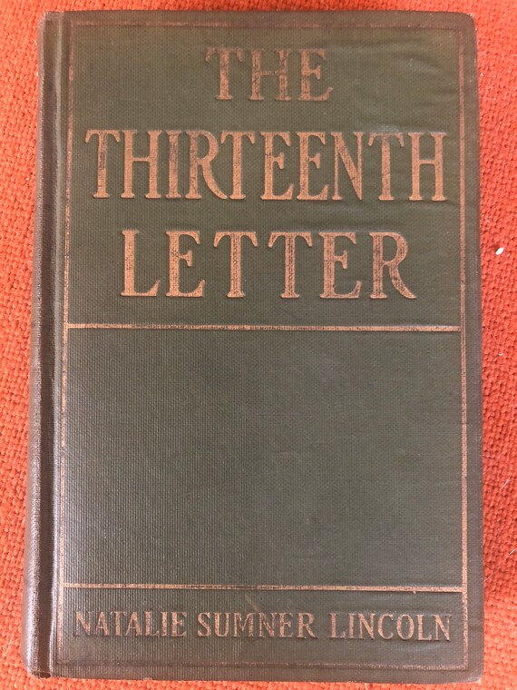 1924 the Thirteenth Letter Natalie Sumner Lincoln A L Burt | Etsy