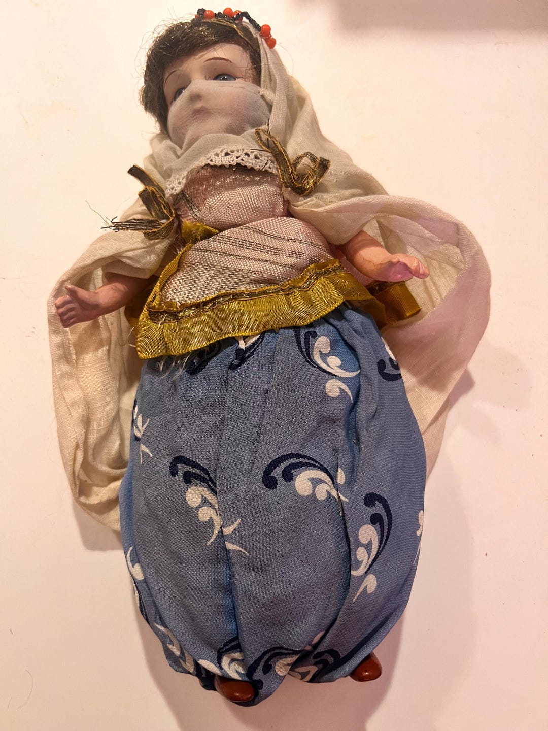 Vintage Antique Porcelain Bisque Arabian Doll - Etsy