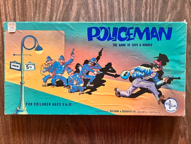 Vintage Selright Policeman Cops and Robbers Board Game Selchow - Etsy