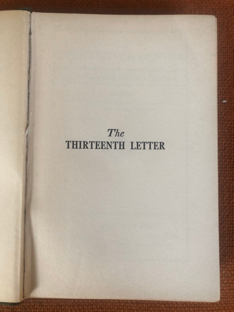 1924 the Thirteenth Letter Natalie Sumner Lincoln A L Burt | Etsy