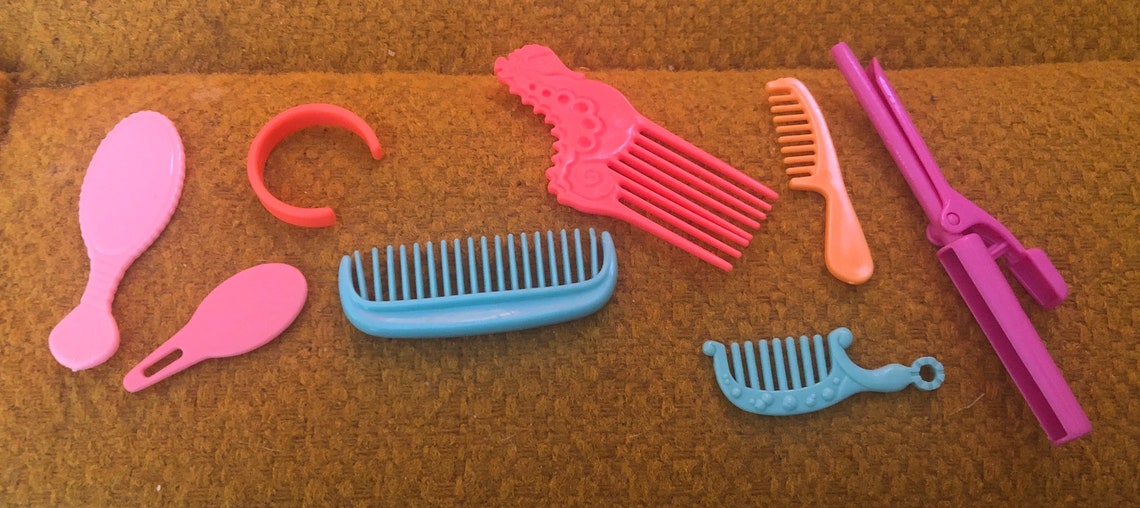 Vintage Barbie lot of miniature combs mirrors brush hair | Etsy
