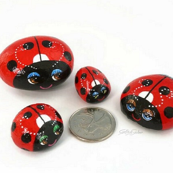 Lady Bug Rocks - Etsy