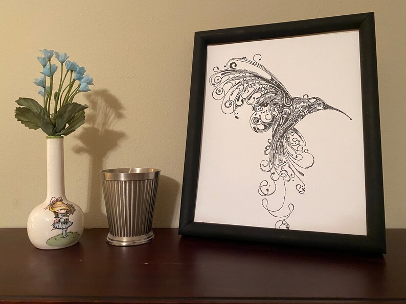Hummingbird Original Ink Drawing - Etsy