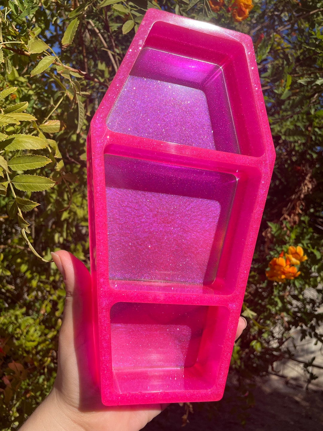 Coffin Display Shelf 12 Crystal Display Decorative Support Witchy Decor ...