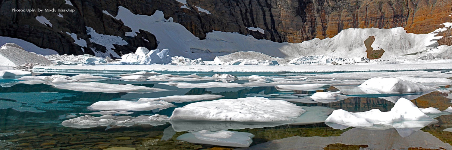 Whitecaps Panorama Panoramic Photo Iceberg Lake Glacier - Etsy