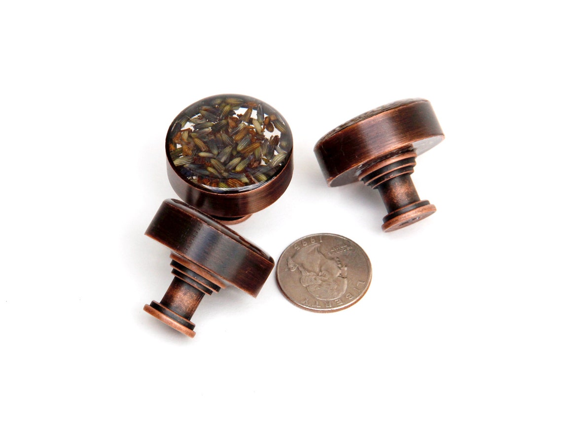 Antique Copper Spice Resin Cabinet Knobs Farmhouse Boho - Etsy