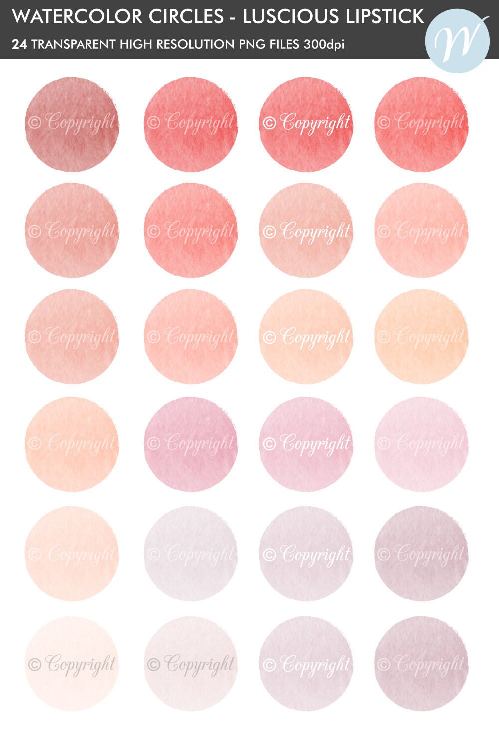 Red Watercolor Circles, Pink Watercolor Circles, Orange Watercolor ...