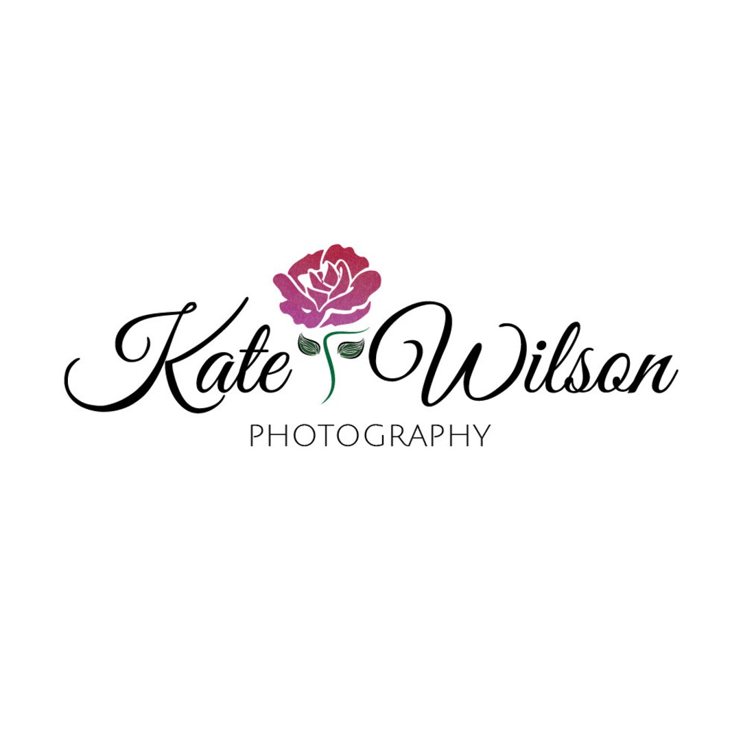 Photography Logo, Photographer Logo, Rose Logo, Flower Logo, Watercolor ...