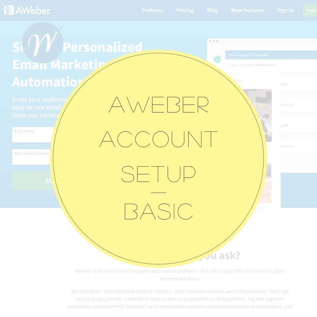 Aweber Account Setup Basic Brand Your Mailchimp Account - Etsy
