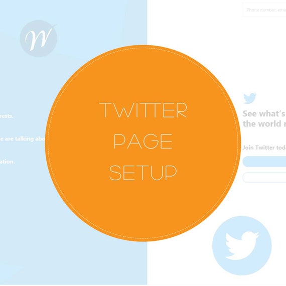 Twitter Page Setup Create Twitter page Brand your Twitter | Etsy