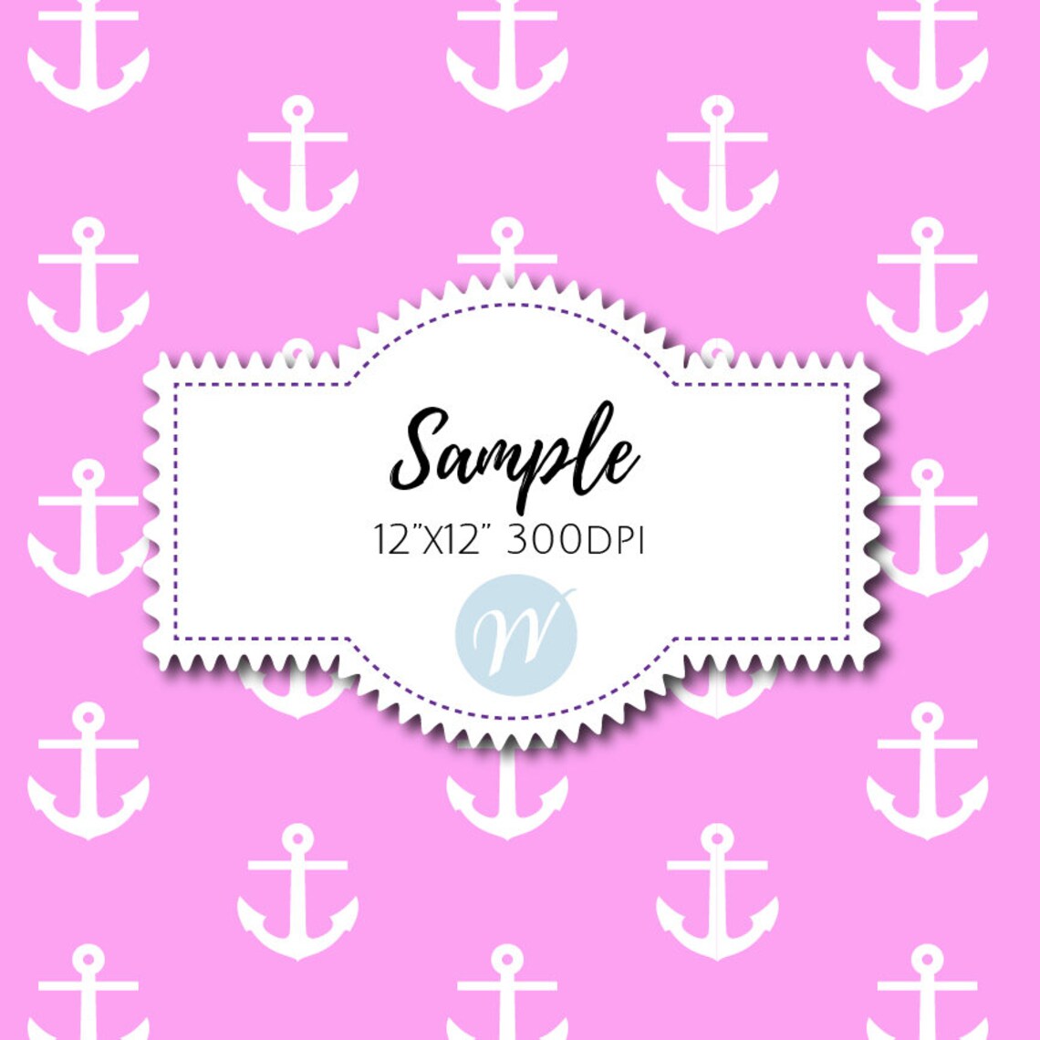 Navy Blue & Pink NAUTICAL Digital Papers, Nautical Backgrounds ...