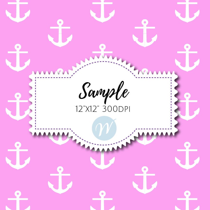 Navy Blue & Pink NAUTICAL Digital Papers, Nautical Backgrounds ...