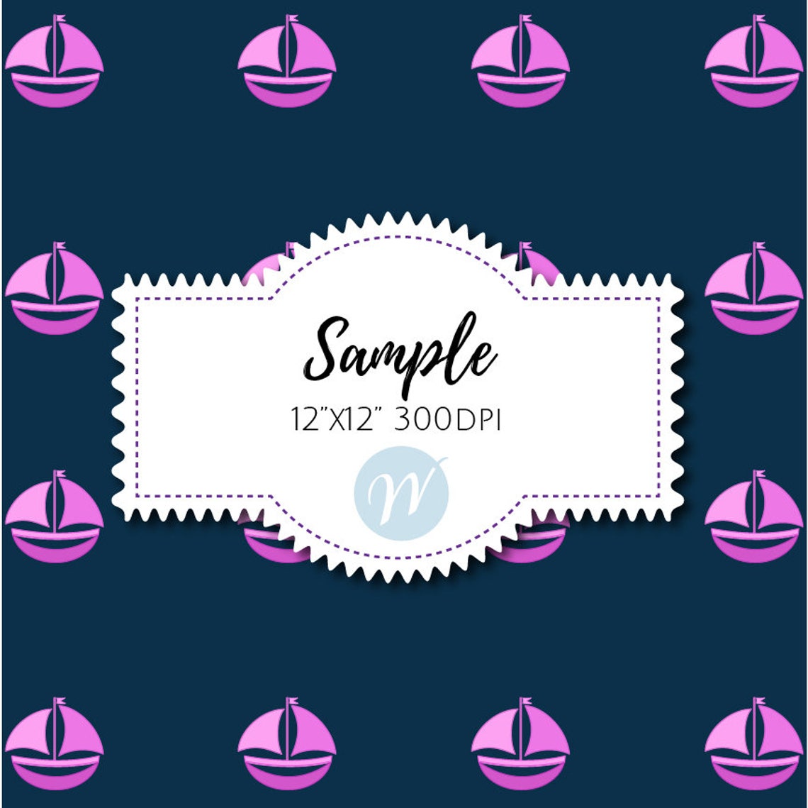Navy Blue & Pink NAUTICAL Digital Papers, Nautical Backgrounds ...