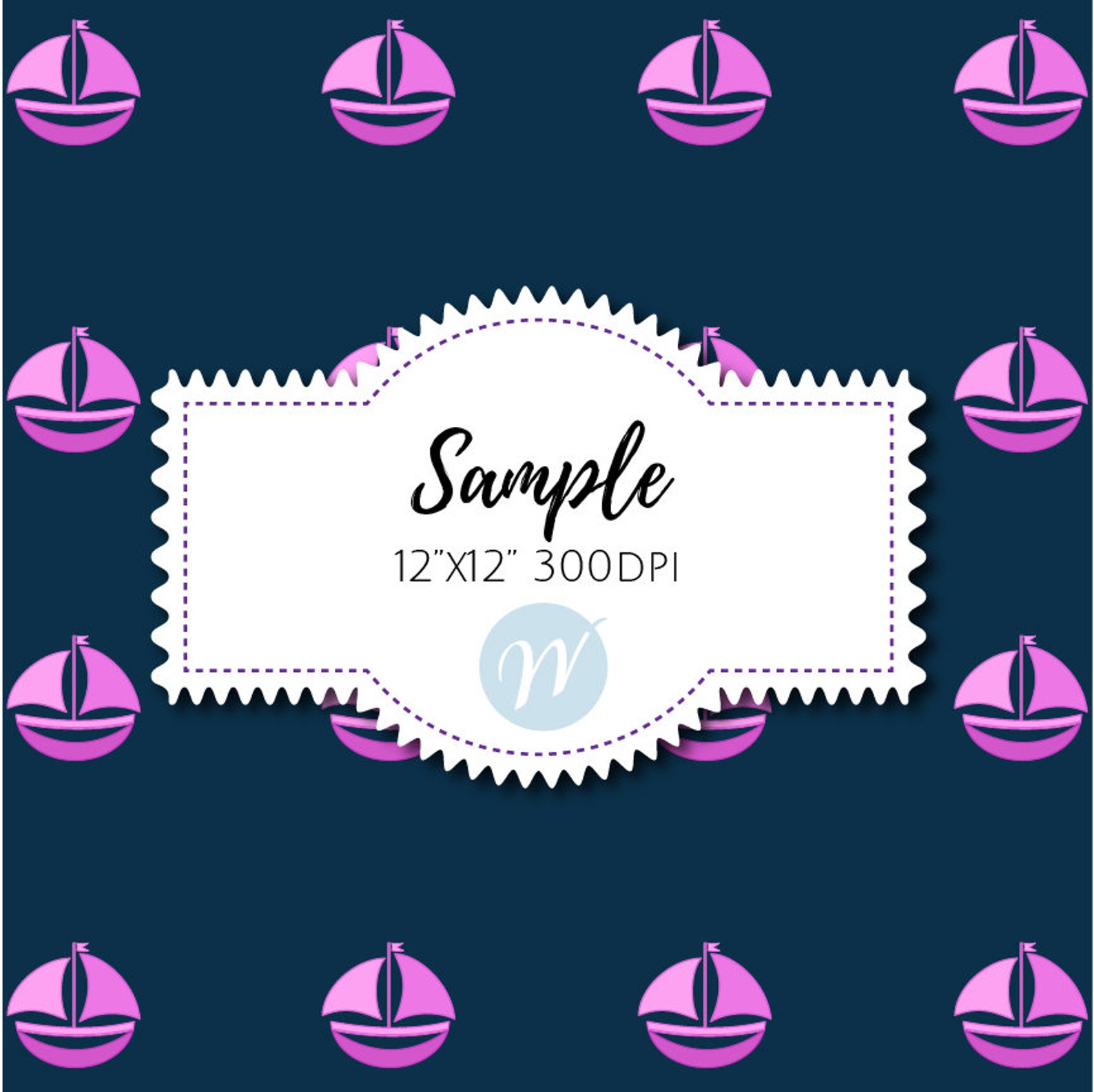 Navy Blue & Pink NAUTICAL Digital Papers, Nautical Backgrounds ...