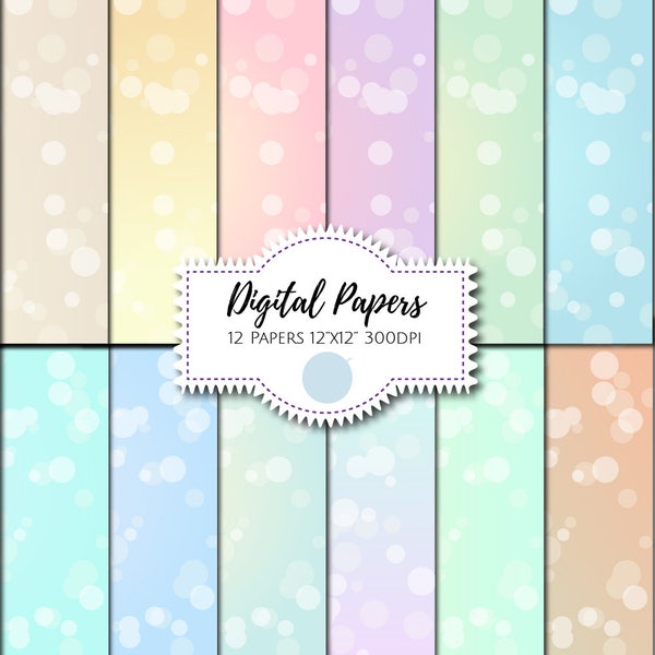 Bokeh Pastel - Etsy