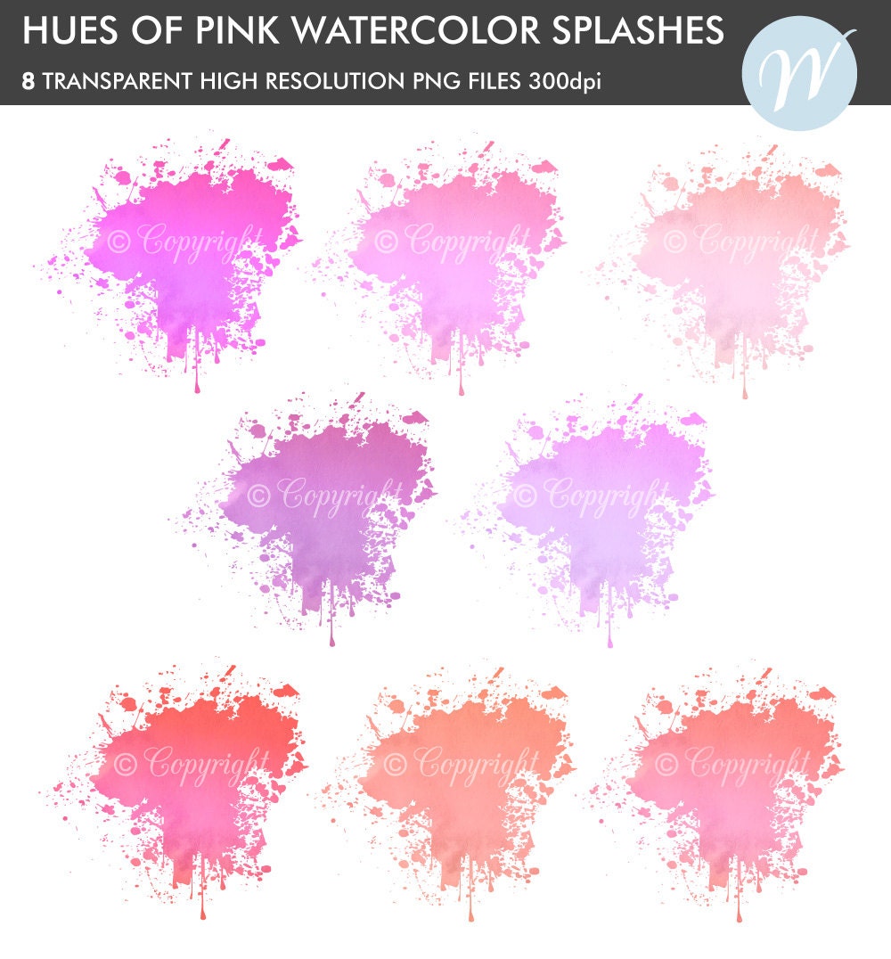 Watercolor Splashes, Paint Splatters, Watercolor Backgrounds ...
