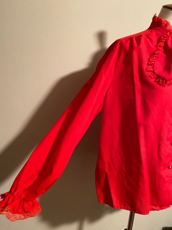 1970’s Western/Prairie Style Blouse w/ Bow - Gem