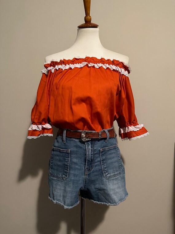 1960’s Peasant / Western Style Blouse - Gem