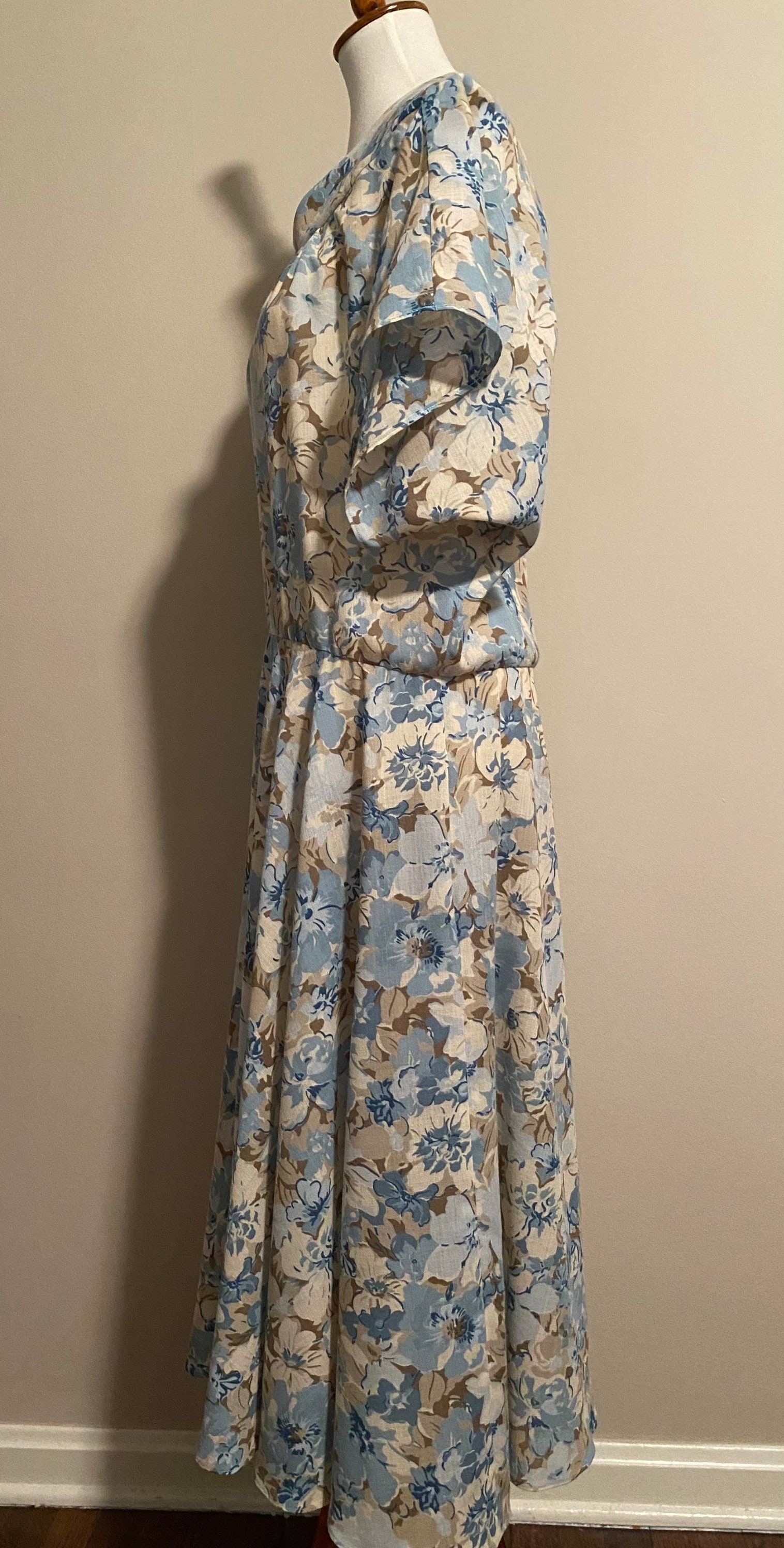 1960s Handmade Floral Midi Dress - Etsy