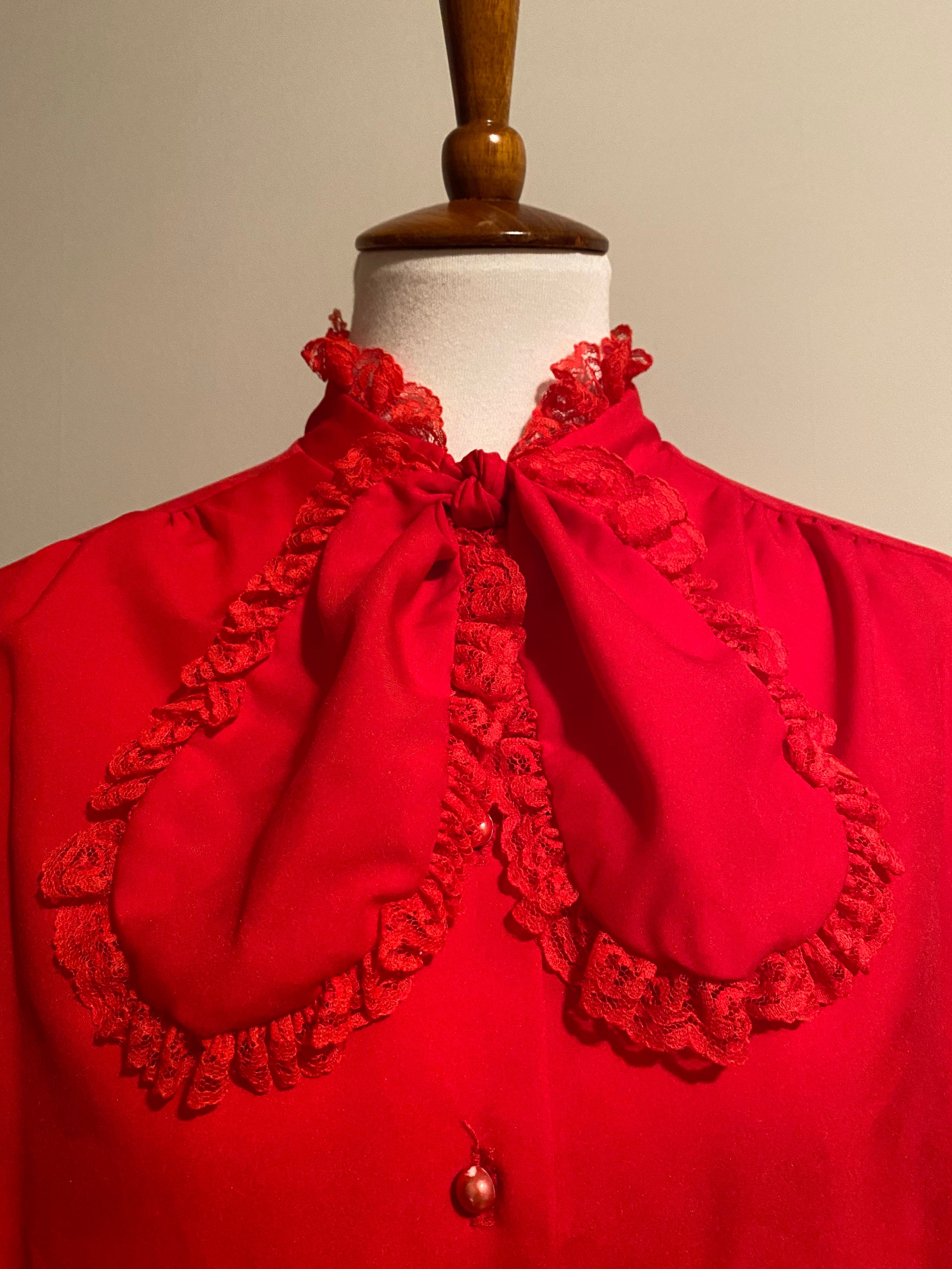 1970’s Western/prairie Style Blouse W/ Bow - Etsy