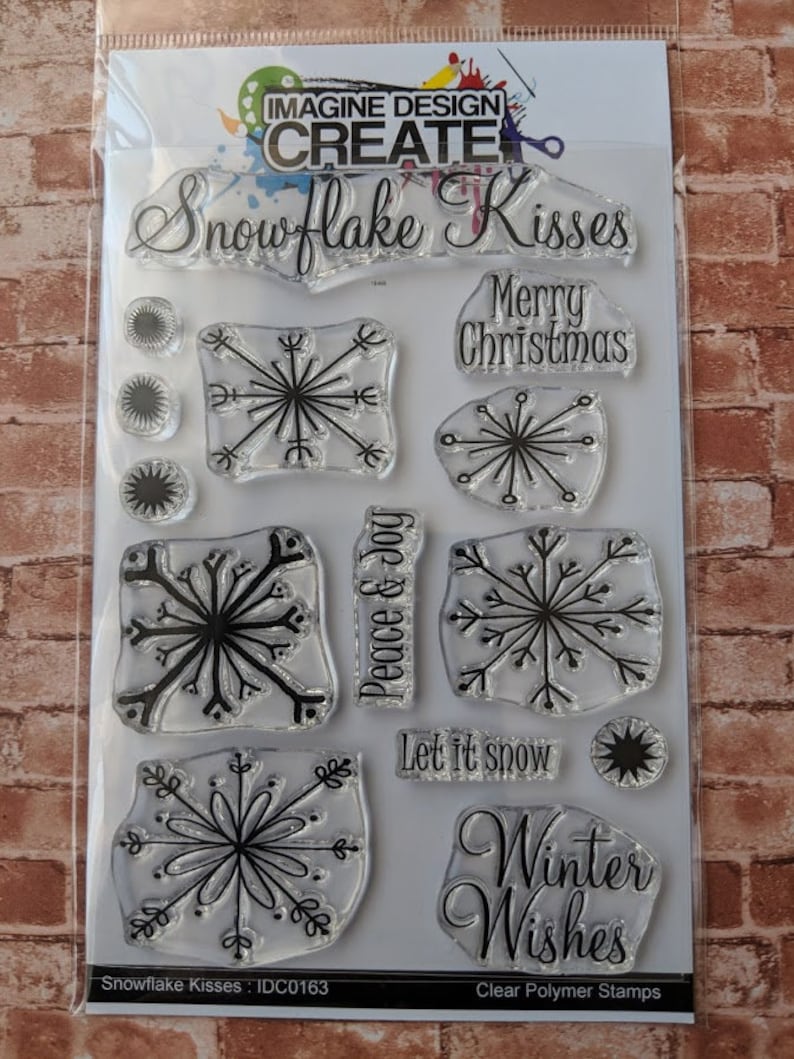 Snowflake Kisses A6 Stamp Set by Imagine Design Create for - Etsy