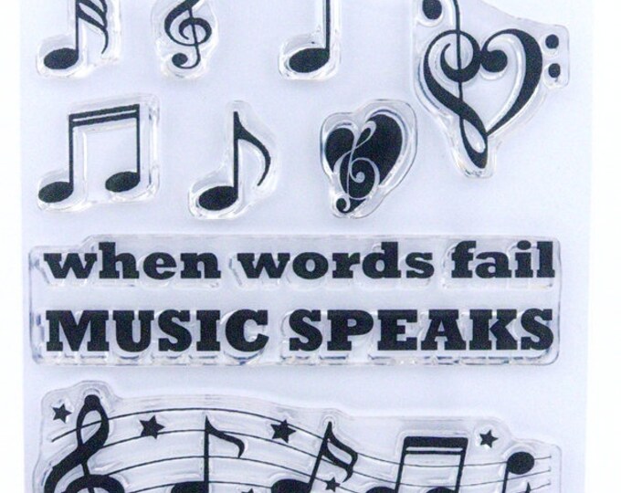 Music Notes and Quotes A6 Stamp Set by Imagine Design Create for ...