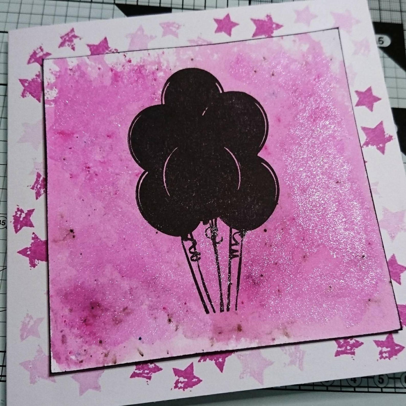 Birthday Balloons A5 Stamp Set by Imagine Design Create for Card Making ...