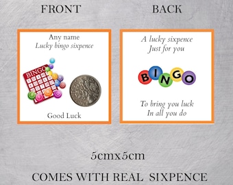 Lucky BINGO GOOD LUCK Charm Sweet Thoughts Gift, Mom, Friends, Grandma ...