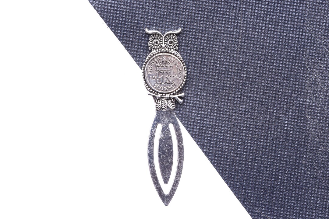 80th Birthday Lucky Sixpence Coin Bookmark - Owl Design 1946 - Etsy