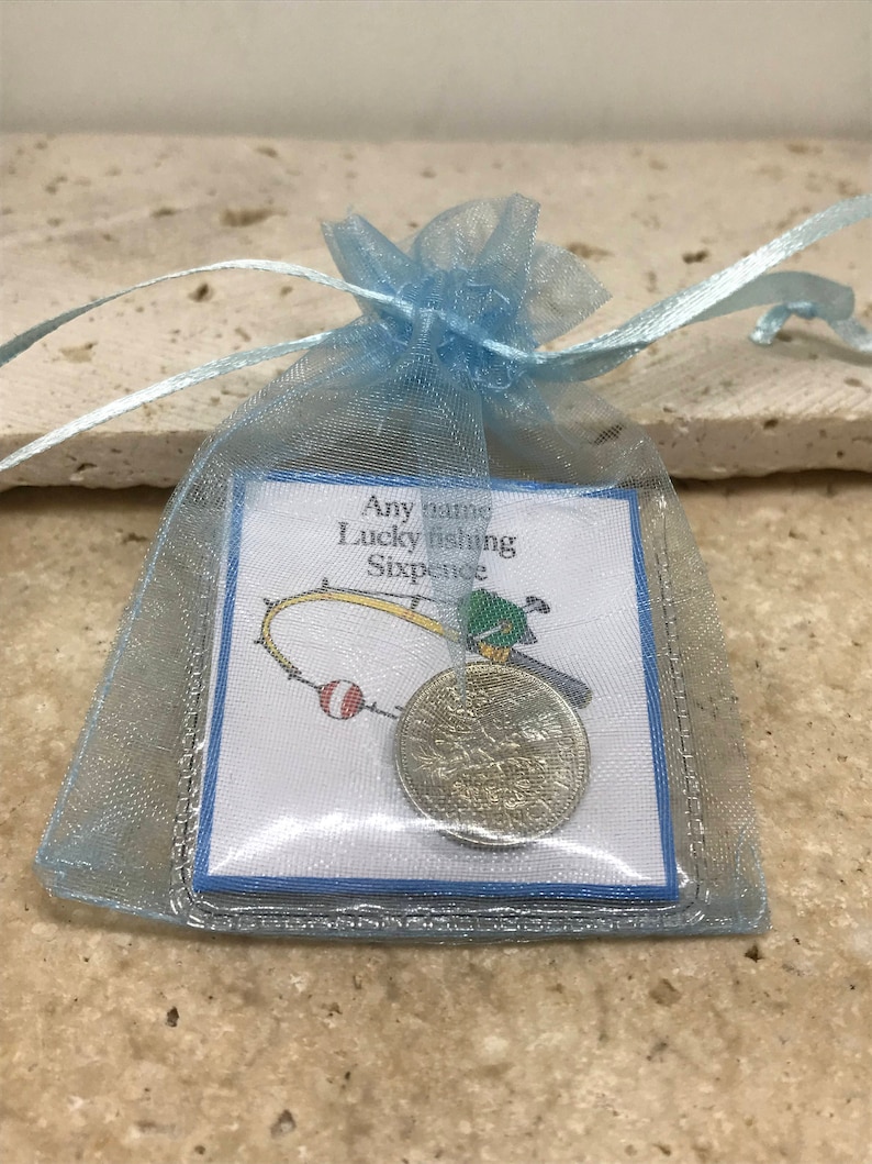 Personalised Lucky Sixpence Fishing Good Luck Token Novelty Gift - Etsy