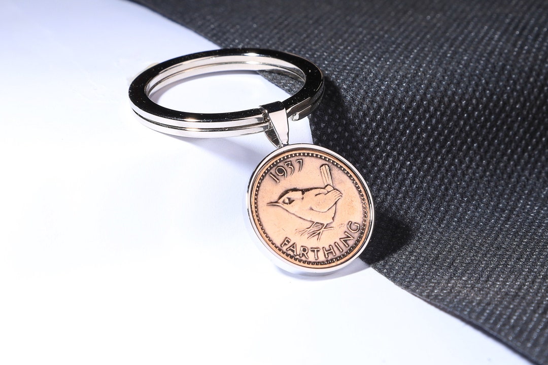 Farthing Coin Keyring - Wren 1937-1956 - Birthday Gift - Etsy