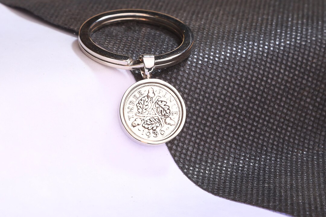 1936 90th Birthday Lucky Silver Threepence Coin Keyring - Etsy