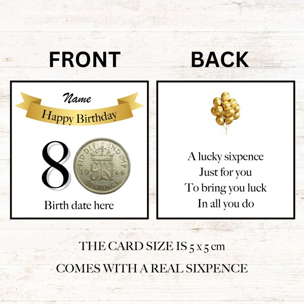 80th Birthday Tokens - Etsy