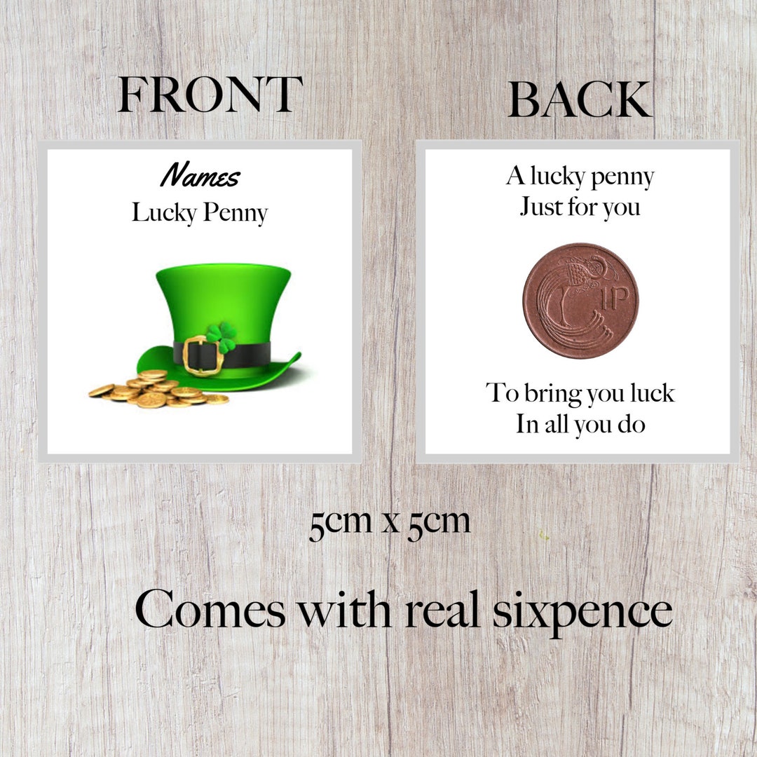 Personalised Lucky Irish Penny Token - Gift - Etsy
