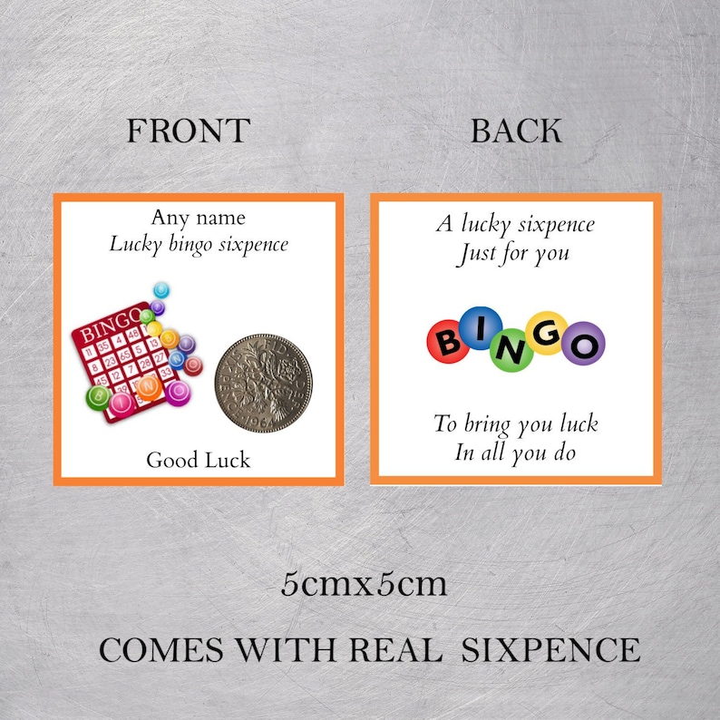 Personalised Lucky Sixpence Bingo Good Luck Token Novelty Gift - Etsy UK