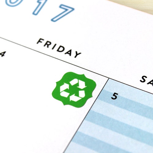 48 Recycling Icon Planner Stickers Recycling Day Reminder | Etsy