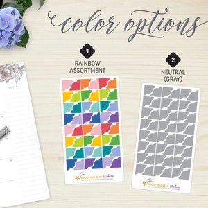 48 Custom or Blank Corner Planner Stickers, Scalloped Corners ...