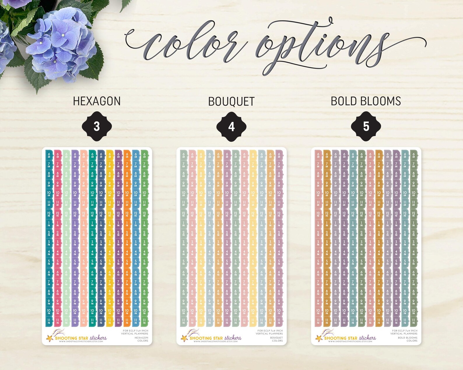 Hourly Time Strips, 6am to 11pm, for 7x9 Vertical Erin Condren Planners ...