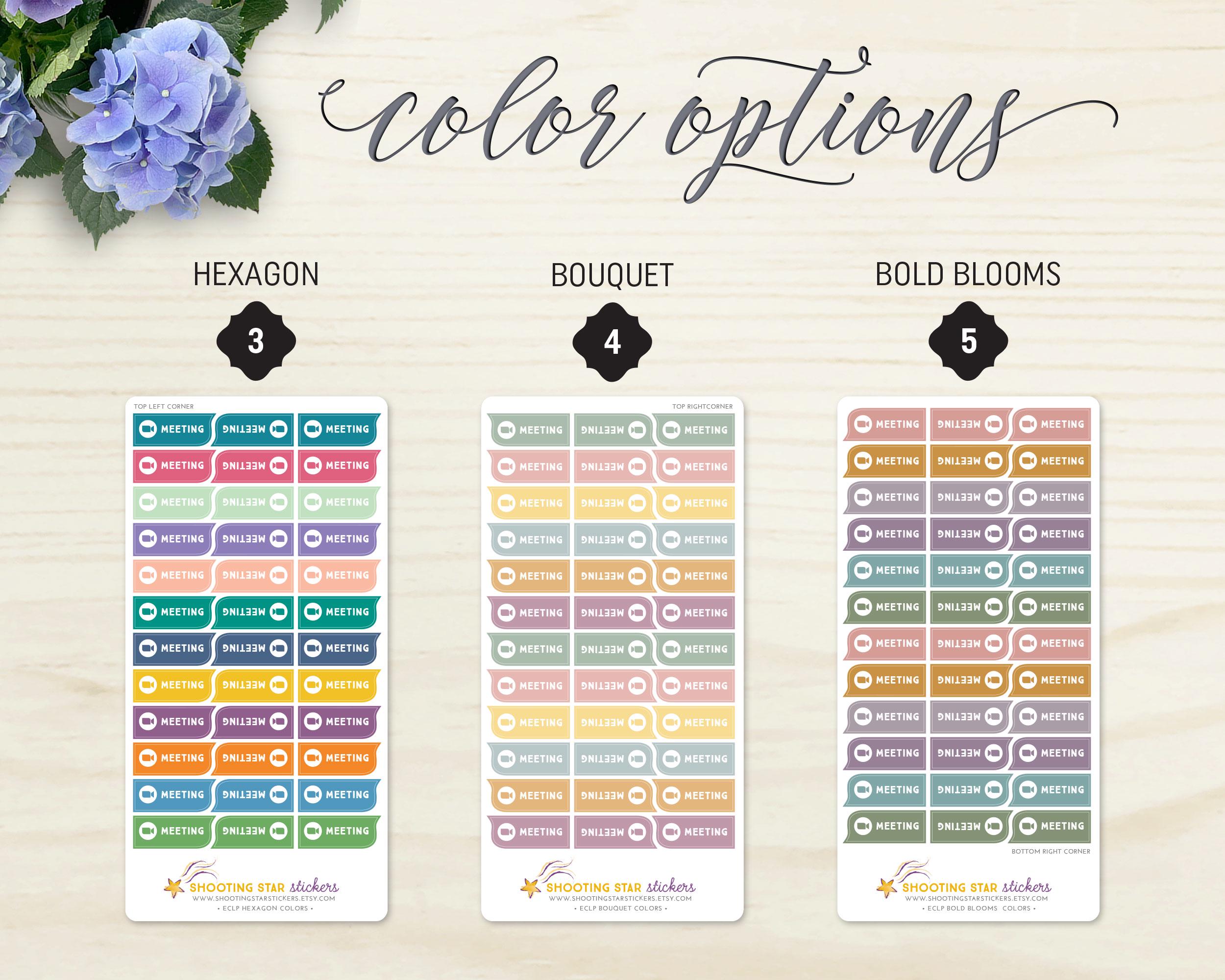 36 Zoom Meeting Corner Planner Stickers - Online Video Appointment ...