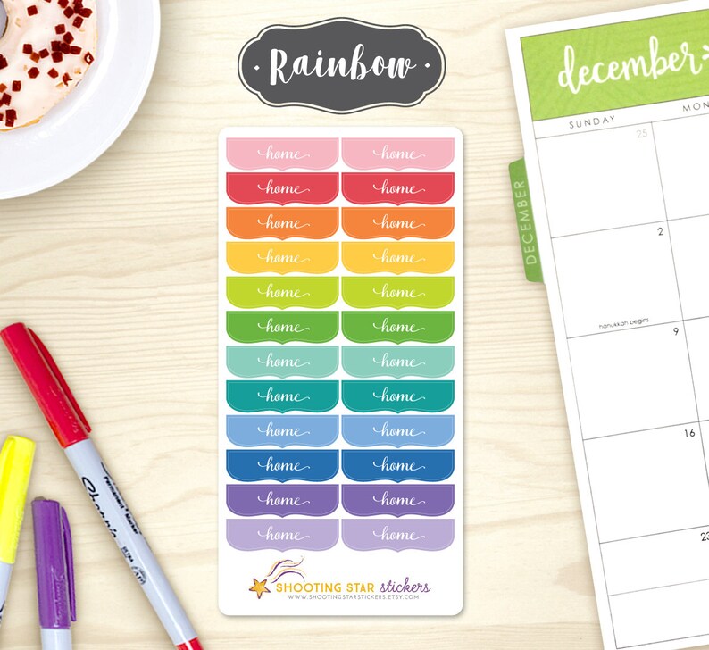 24 Home Planner header stickers planning headers 2021 Erin | Etsy