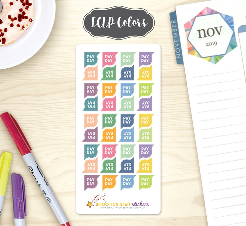 36 Pay Day Corner Planner stickers payday reminder pay | Etsy