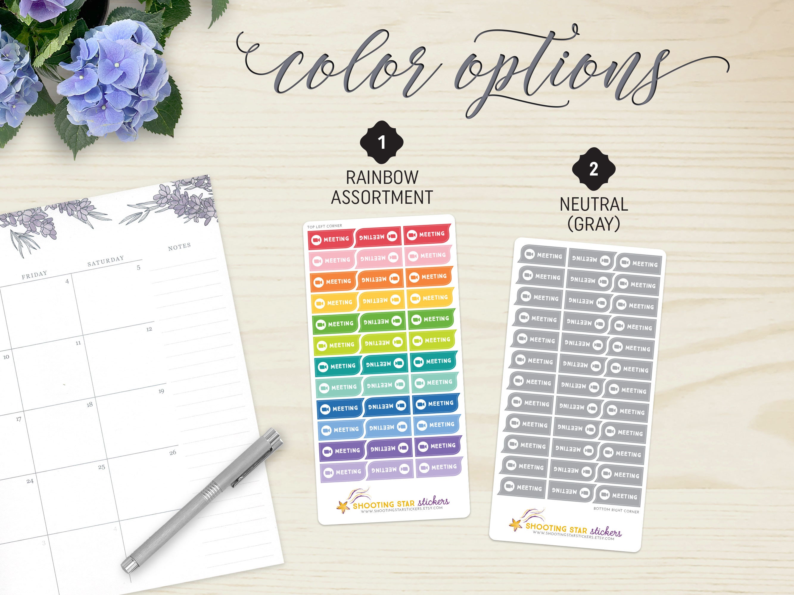 36 Zoom Meeting Corner Planner Stickers Any Corner Distance - Etsy