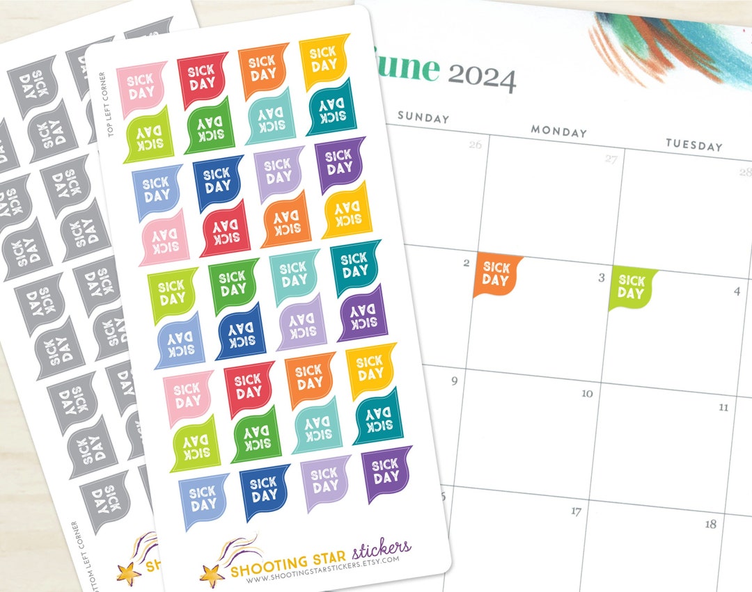 36 Sick Day Corner Planner Stickers - Any Corner, 2026-27 EC Legacy ...