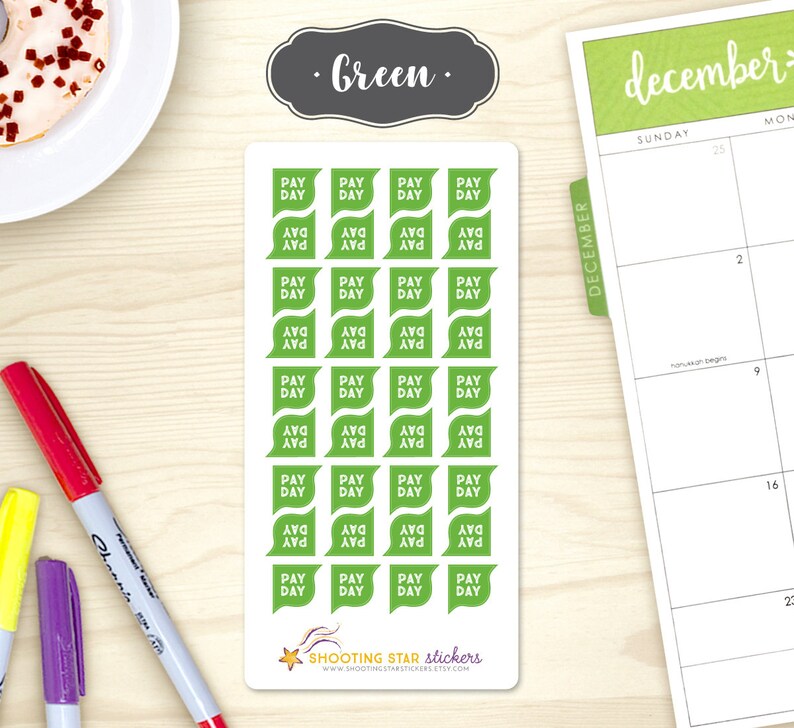 36 Pay Day Corner Planner stickers payday reminder pay | Etsy
