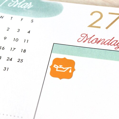 48 Check Oil Planner Stickers Car Oil Icon Reminder Stickers - Etsy