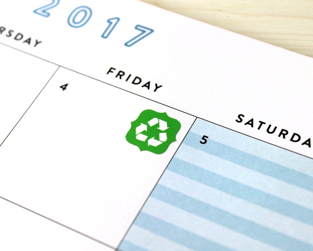 48 Recycling Icon Planner Stickers, Recycling Day Reminder Stickers ...