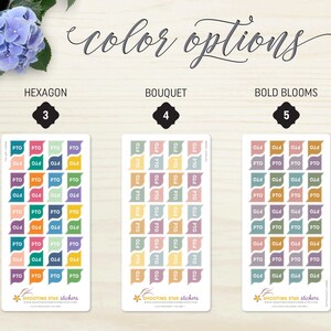 36 PTO Corner Planner Stickers - Any Corner, 2025-2026 ECLP Colors ...