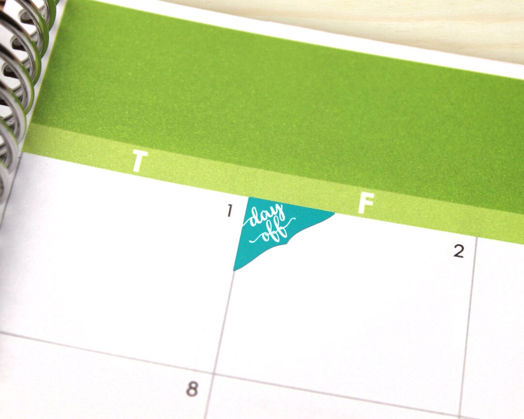 48 Day off Corner Planner Stickers, Personal Day, Holiday or Vacation ...