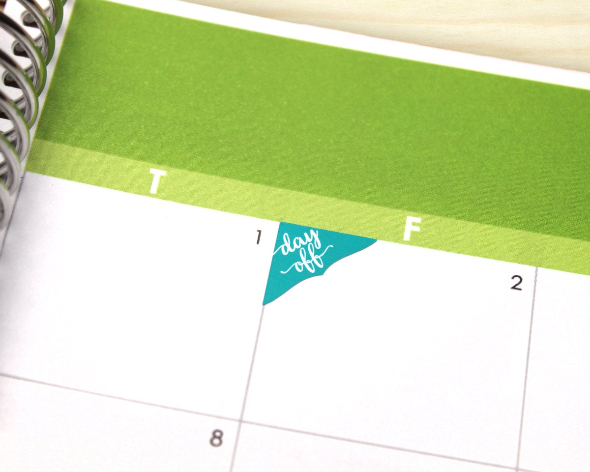 48 Day off Corner Planner Stickers Personal Day Vacation - Etsy